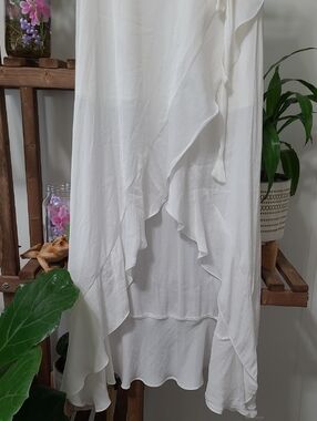 Naked Zebra | Skirts | Naked Zebra High Low Ivory Wrap Beach Vacation ...